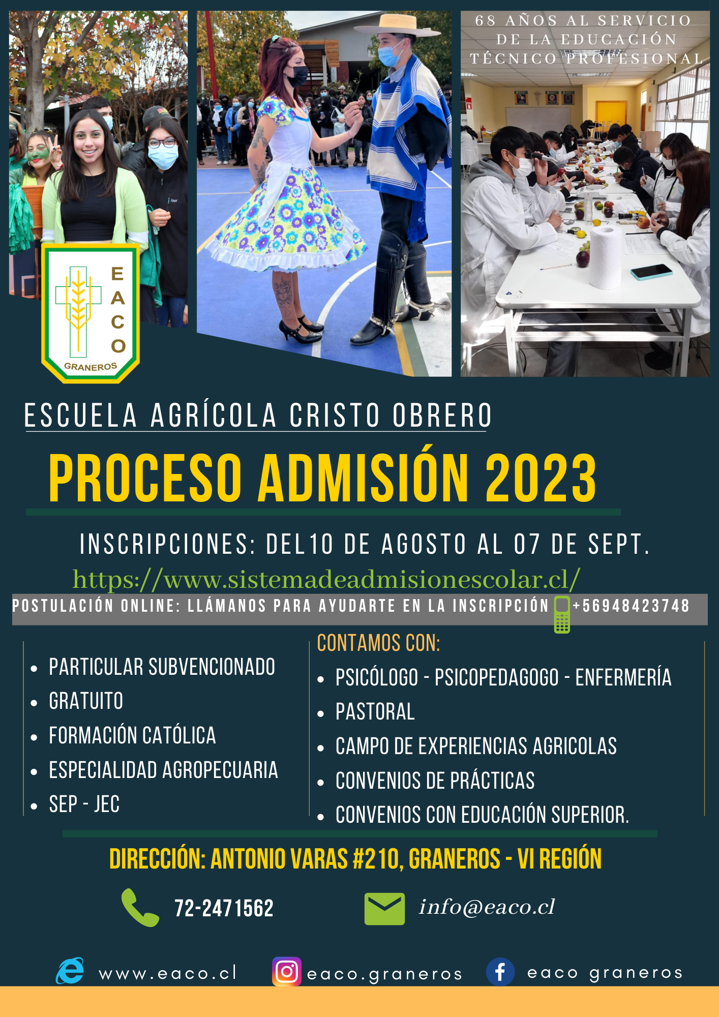 Web Eaco | Admisión